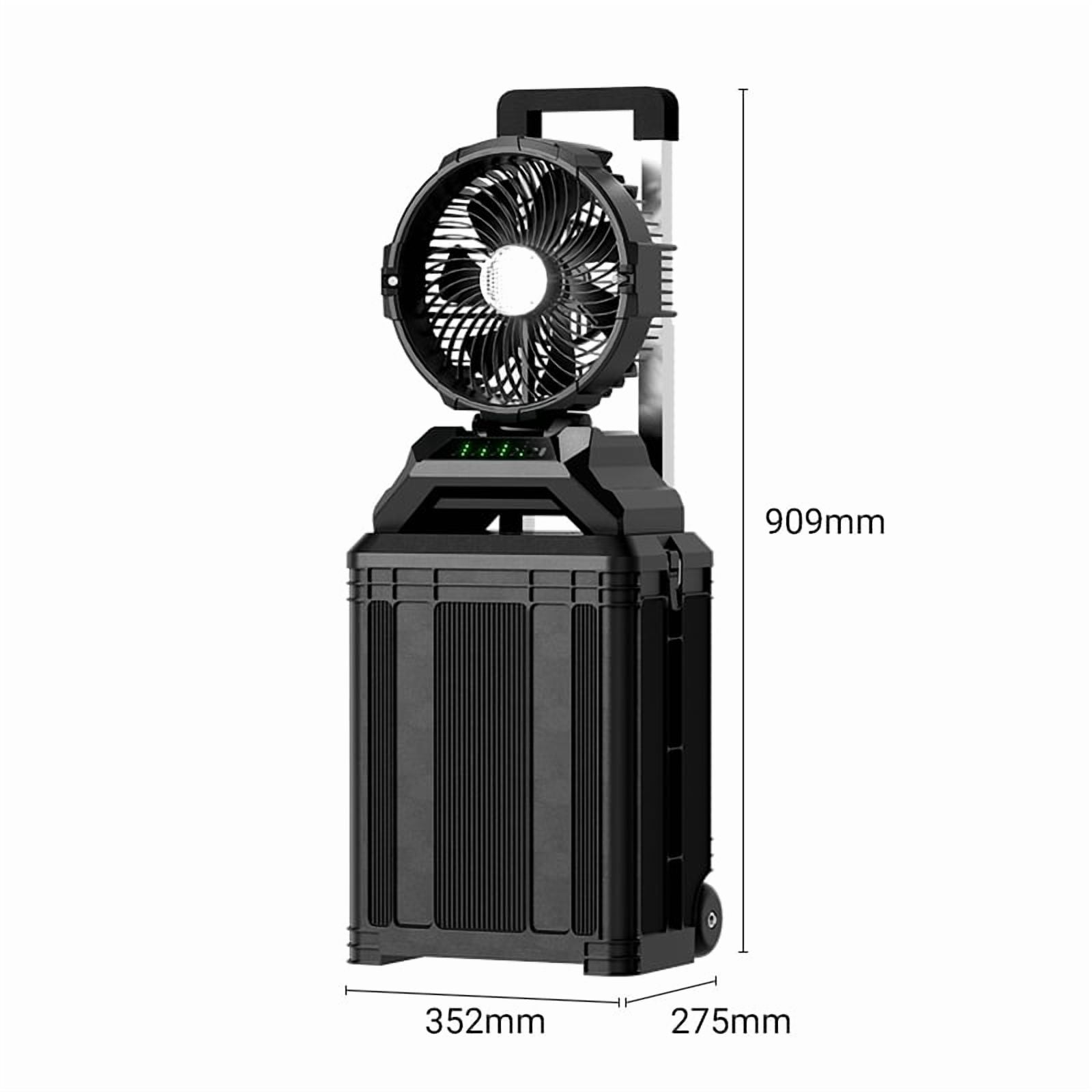 30L Portable Misting Fan with Wheels, 30000mAh Rechargeable Battery ...