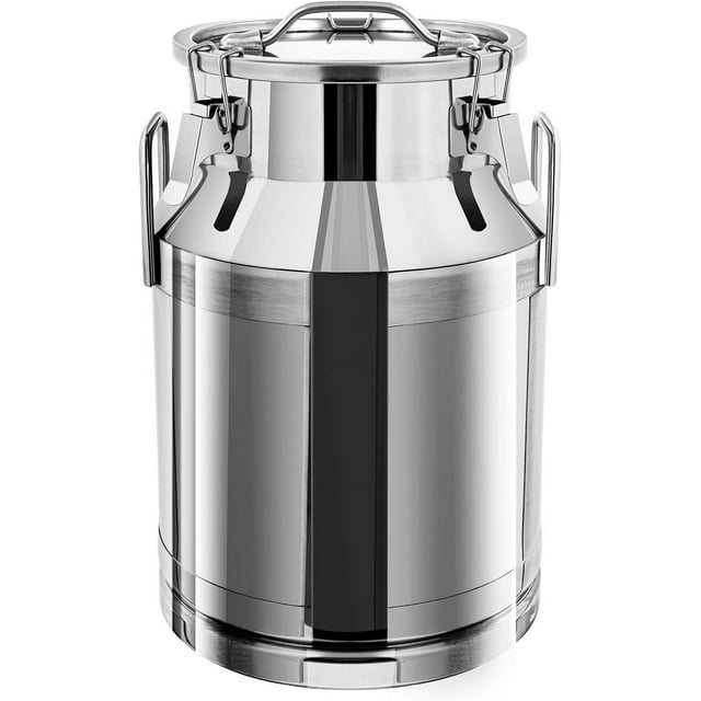 30L Stainless Steel Milk Bucket with Sealed Lid, 30 Liter Milk Can 8 ...