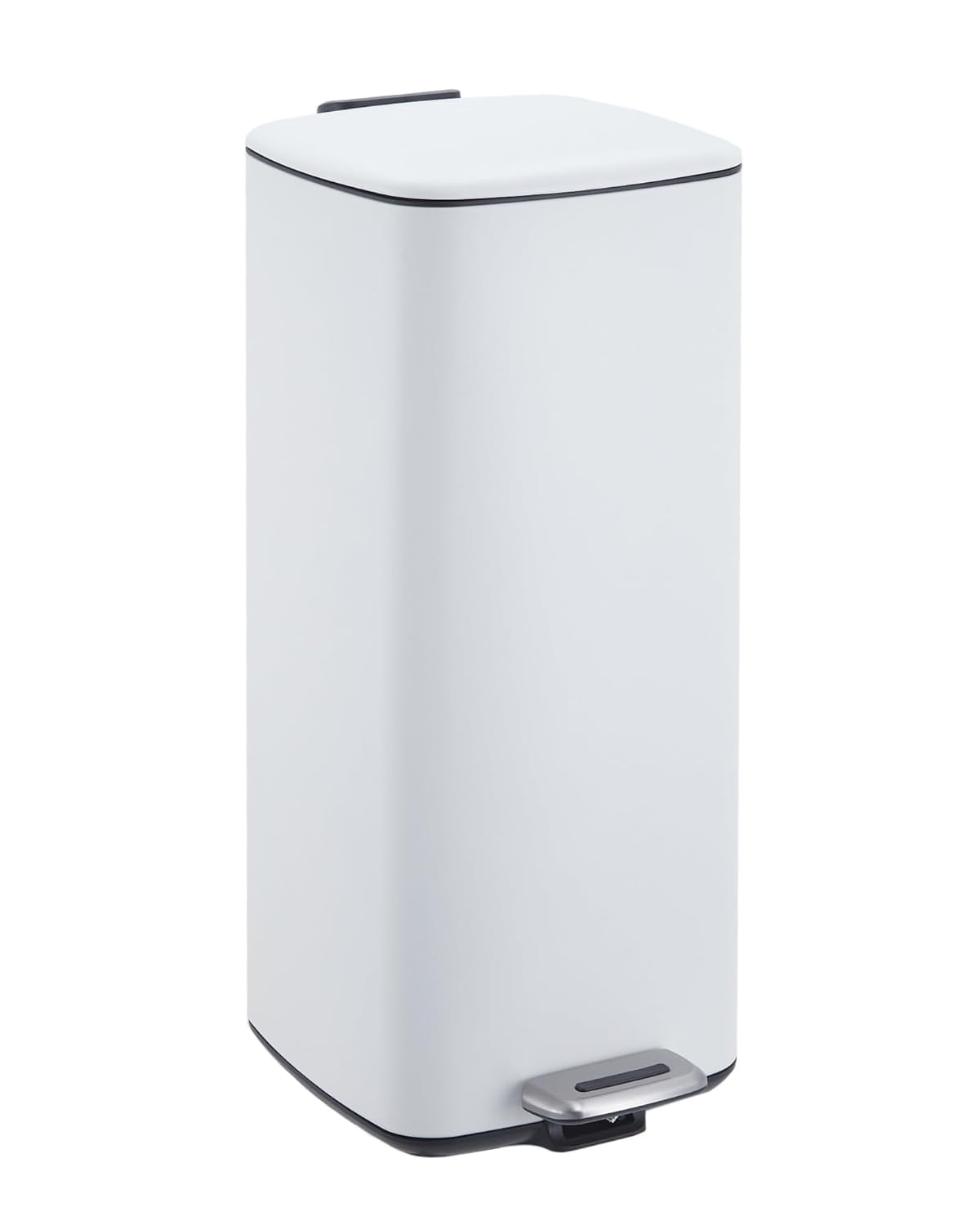 30L Step Trash Can, Stainless Steel Pedal Garbage Bin (BAA30 Model, 36× ...