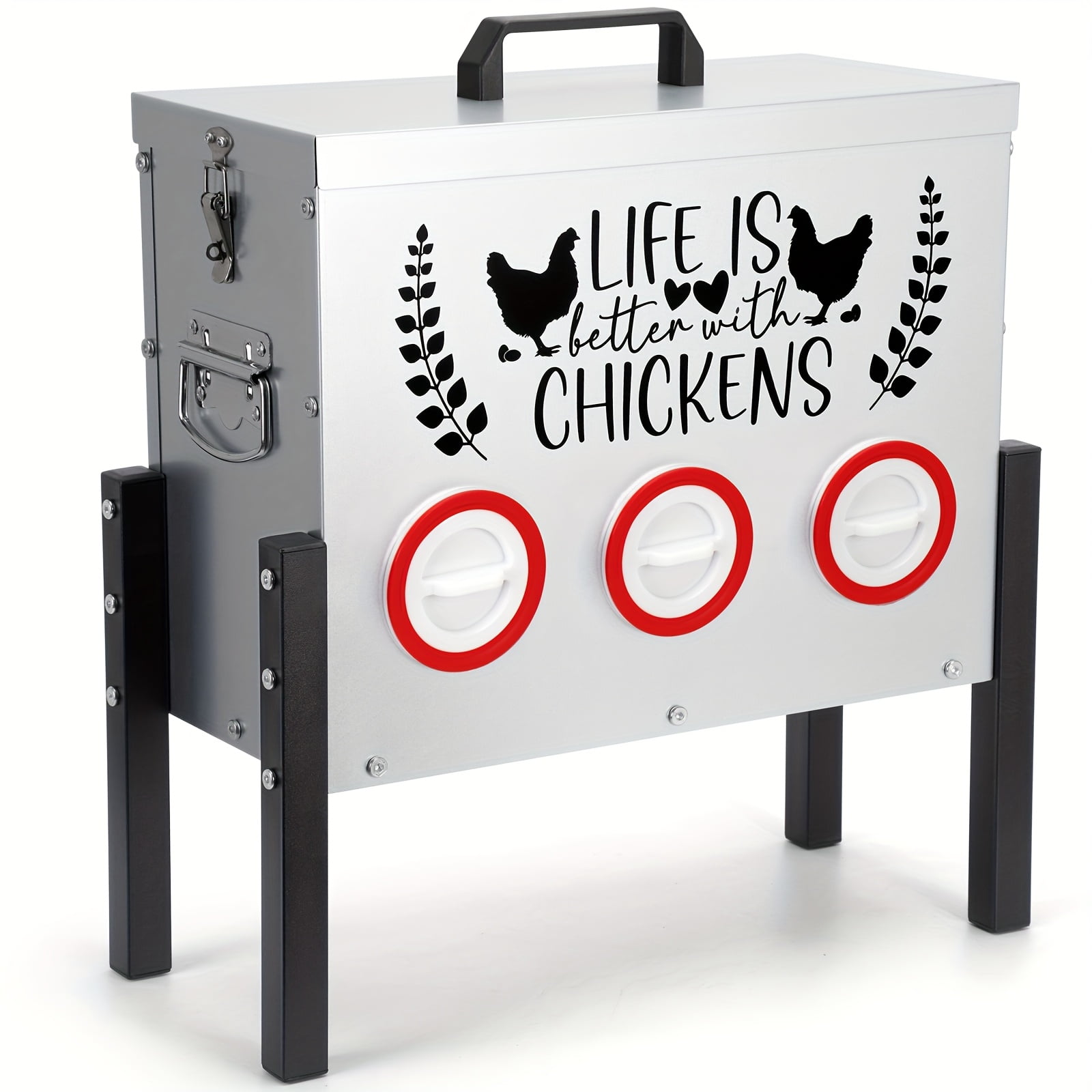 30Lbs Metal Chicken Feeding Box with Adjustable Height - Walmart.com