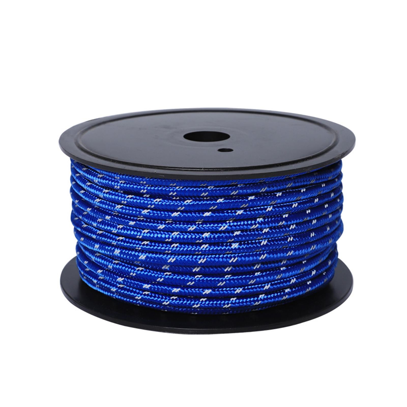 30M 6mm Reflective Tent Rope Guylines, Towing Lines for Hiking Solid Braid High Tensile Strength ...