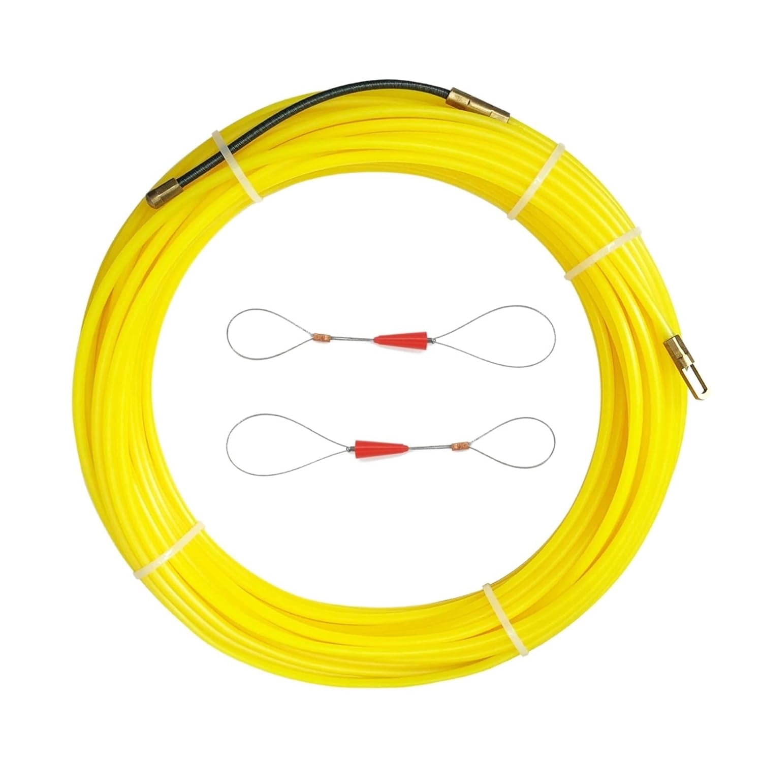 30M Nylon Fish Tape Wire Cable Rod Draw Push Puller Electrician Duct ...