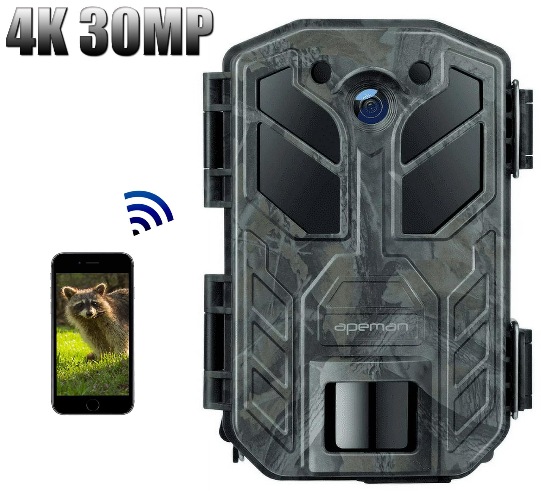 Trail Camera 30MP 4K 65ft/20m Infrared Night Vision Wildlife Hunting ...