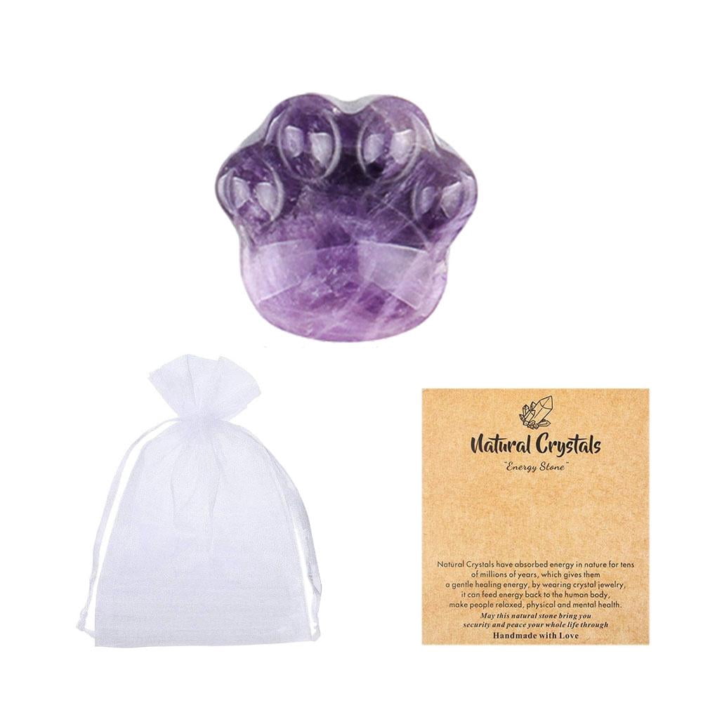30Mm Mini Size Natural Chakra Semi-precious Stone s Paw Figurine Room ...