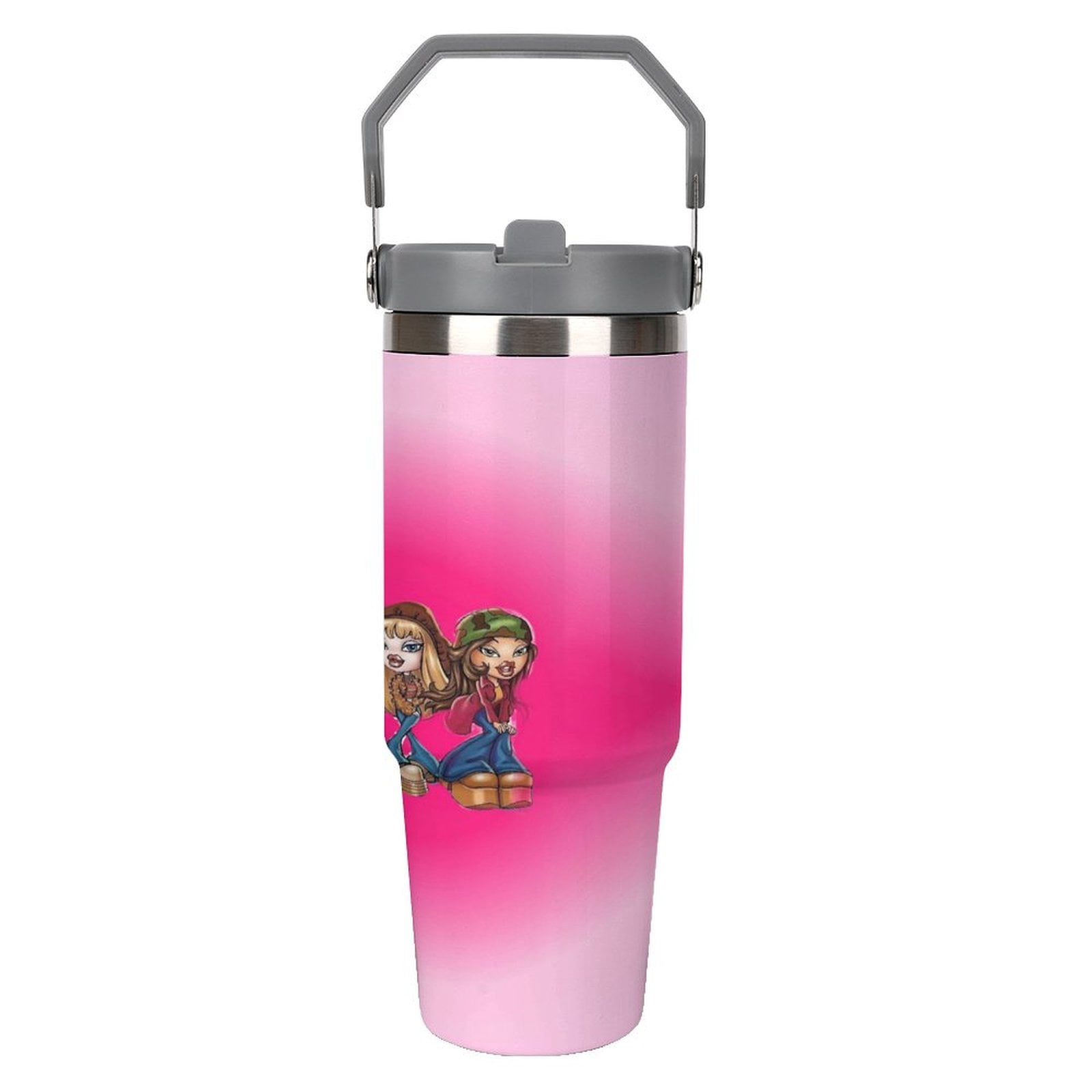 30Oz Brat-z Tumbler with Lid Straw Top Handle Leakproof Vacuum ...