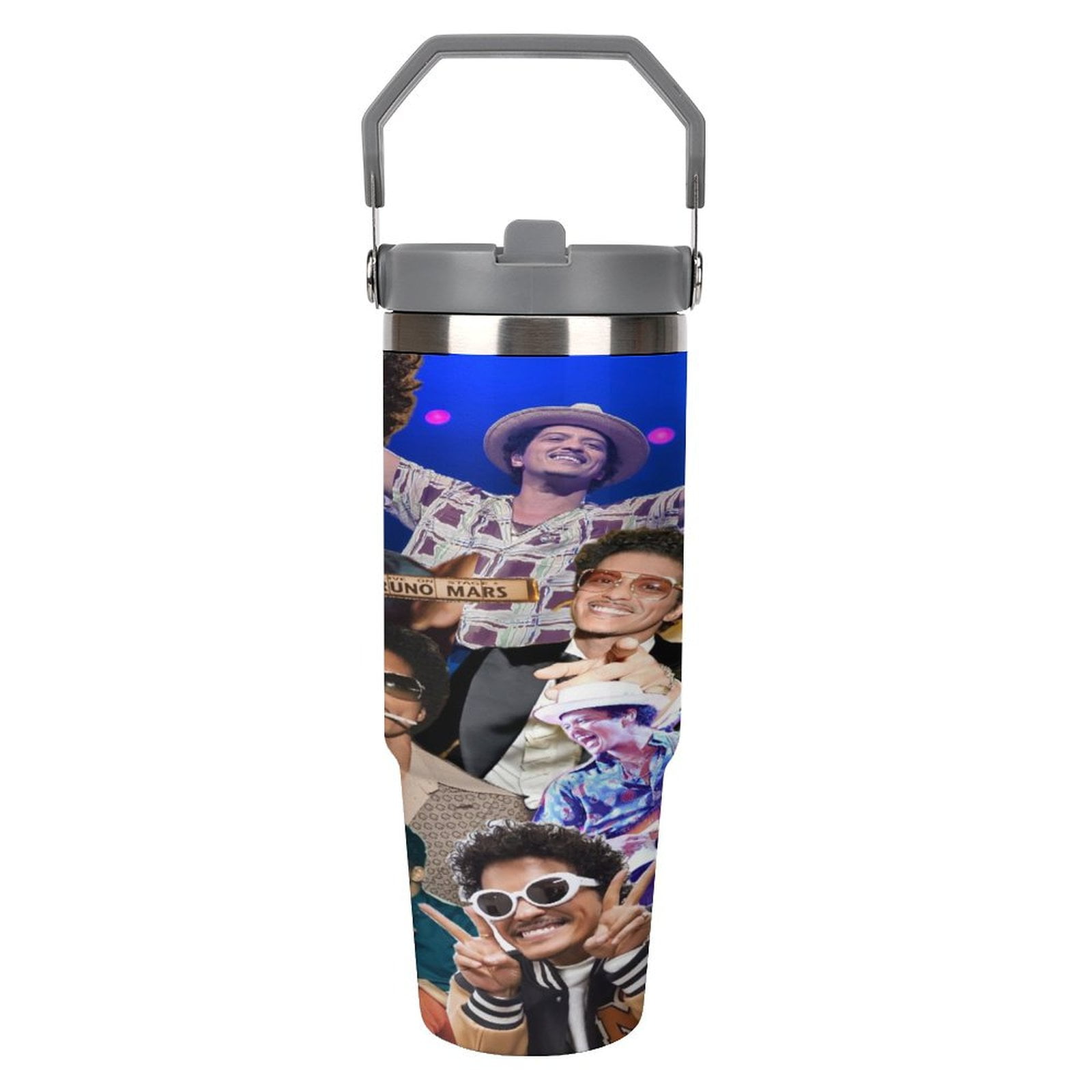 30Oz Bru-no Mar Tumbler with Lid Straw Top Handle Leakproof Vacuum ...