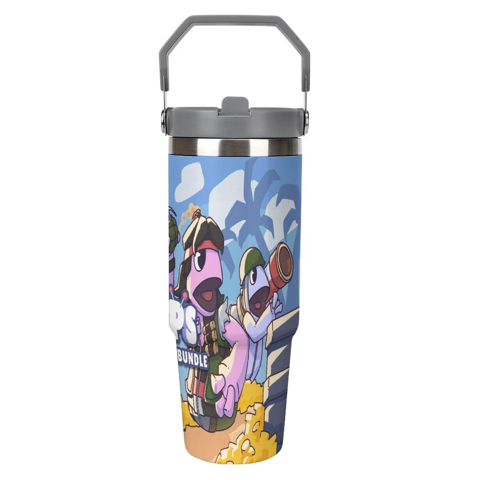 30Oz Yeep-s Hide And See Tumbler with Lid Straw Top Handle Leakproof ...
