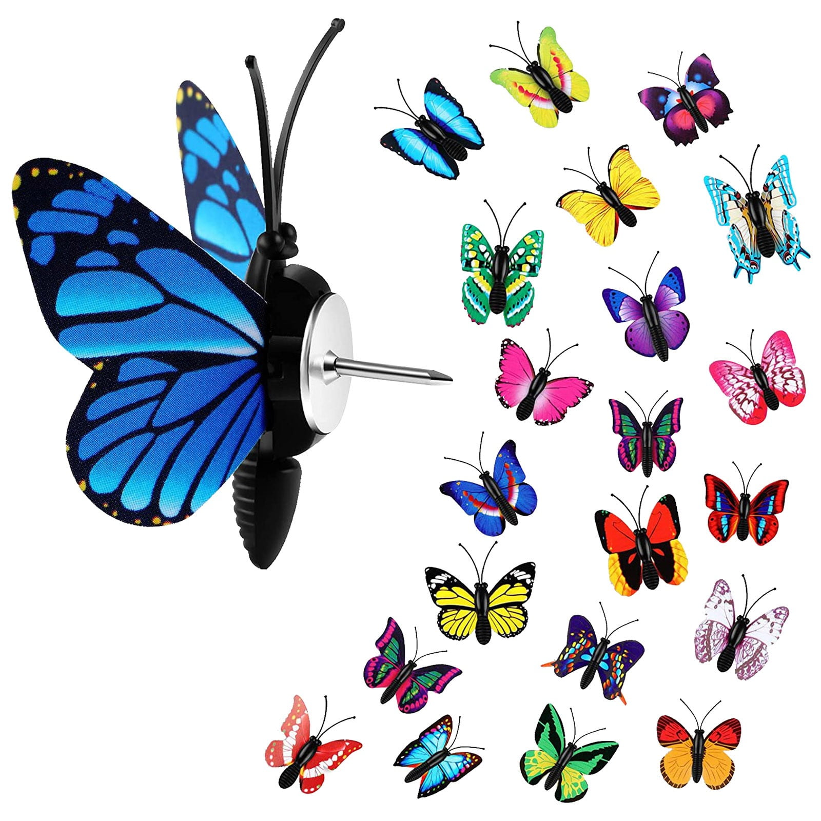 30PC Decorative Thumb Cute Butterfly Push Pins Colorful Pushpins For ...