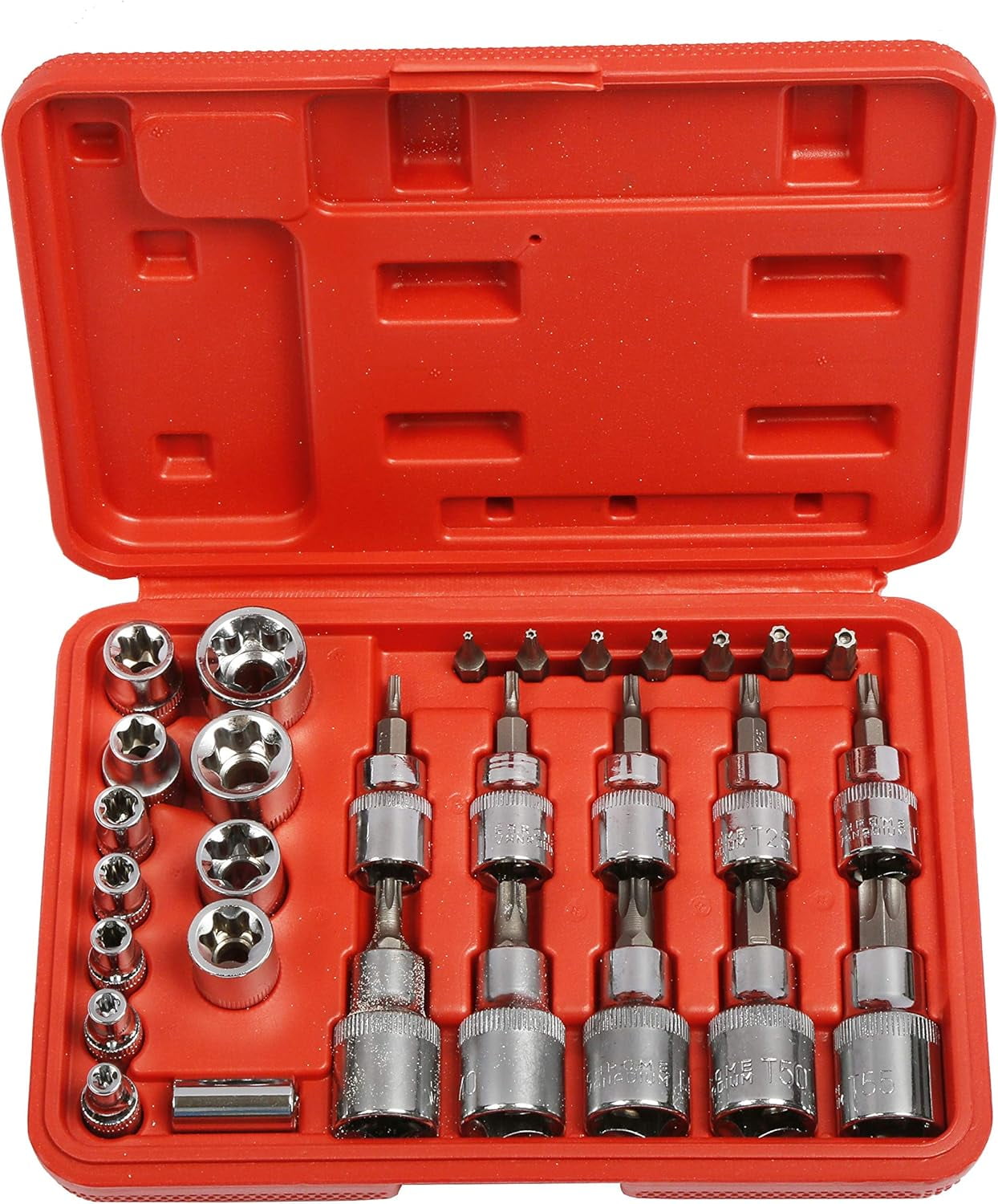 30PC MALE TAMPER PROOF STAR BIT AND FEMALE E SOCKET SET TORX DRIVER ...