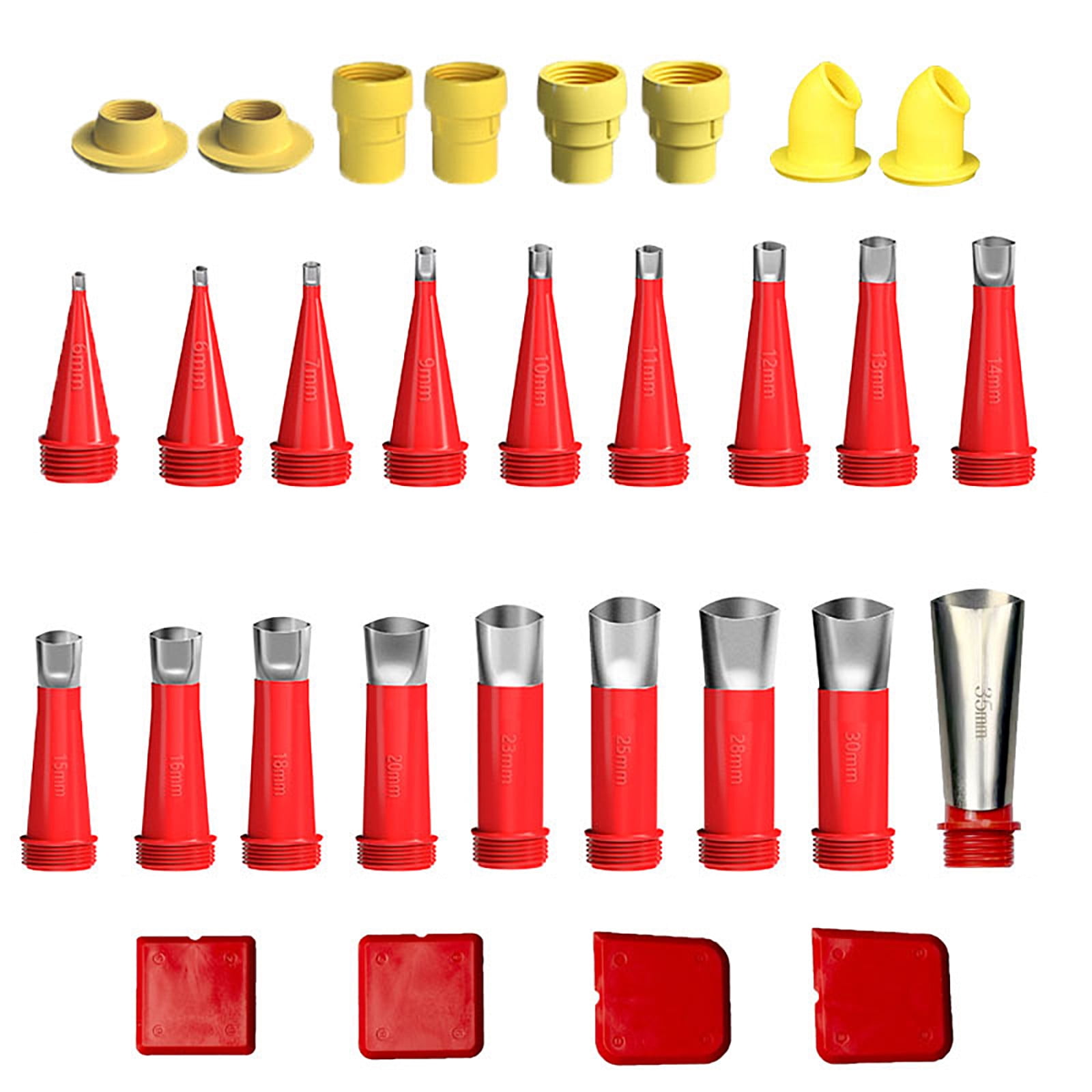 30PC Universal Integrated Rubber Nozzle Tool Kit,Universal Integrated ...