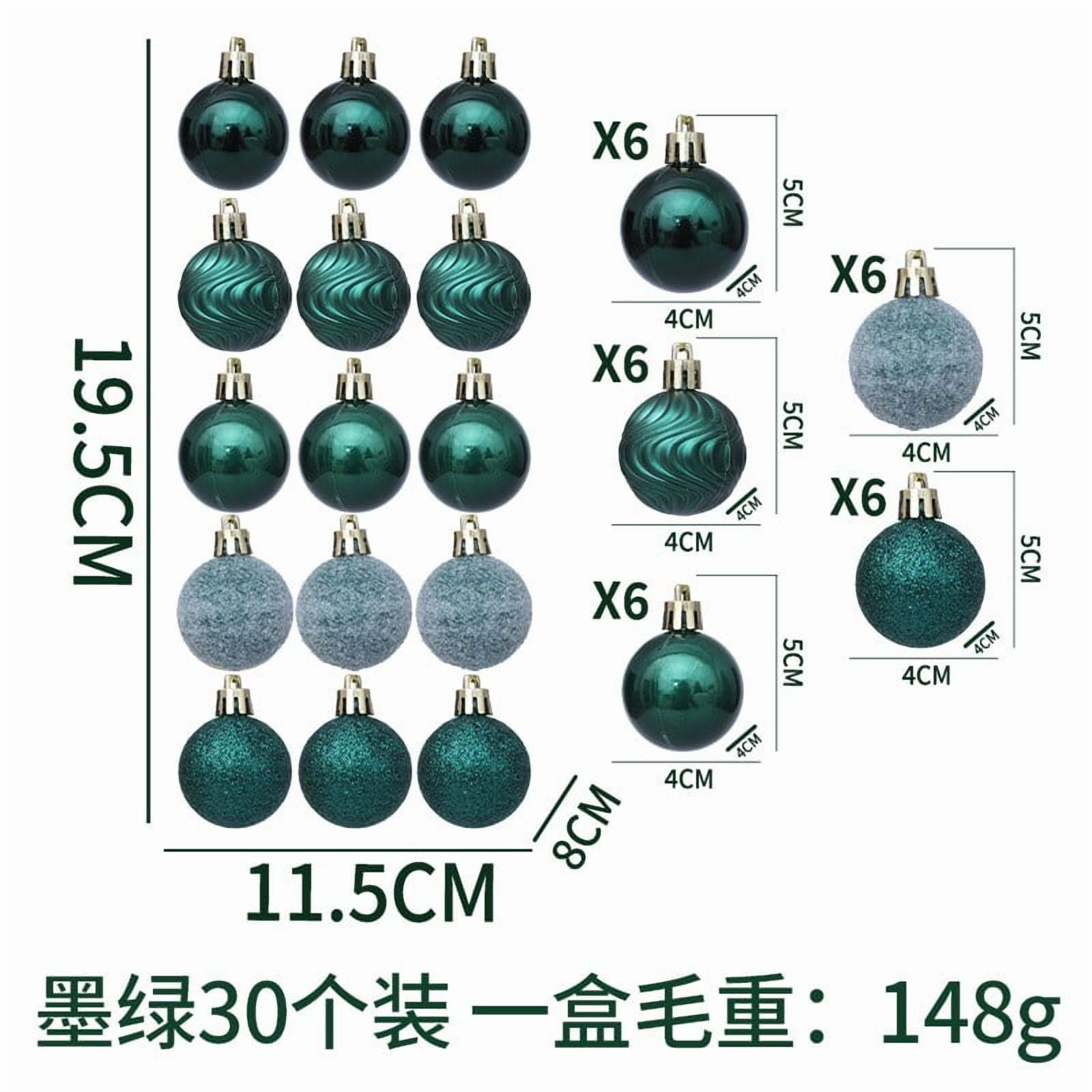 30PCS 1.5 Inch Christmas Ball Ornaments | Shatterproof Plastic Tree ...