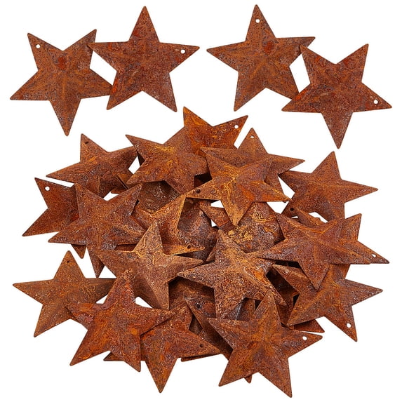 30PCS 1.5" Rusty Metal Barn Star Vintage Primitives Country Decor Tin ...