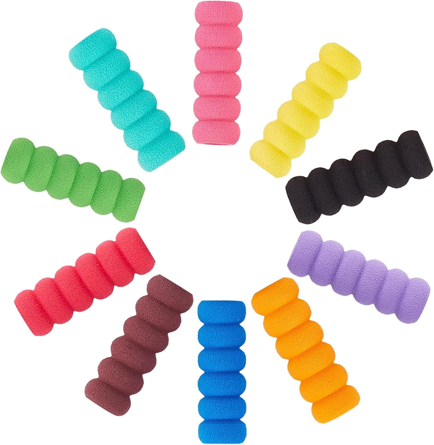 30PCS 10 Colors Foam Pencil Holder Grips Cushions Painting Pen Grippers ...