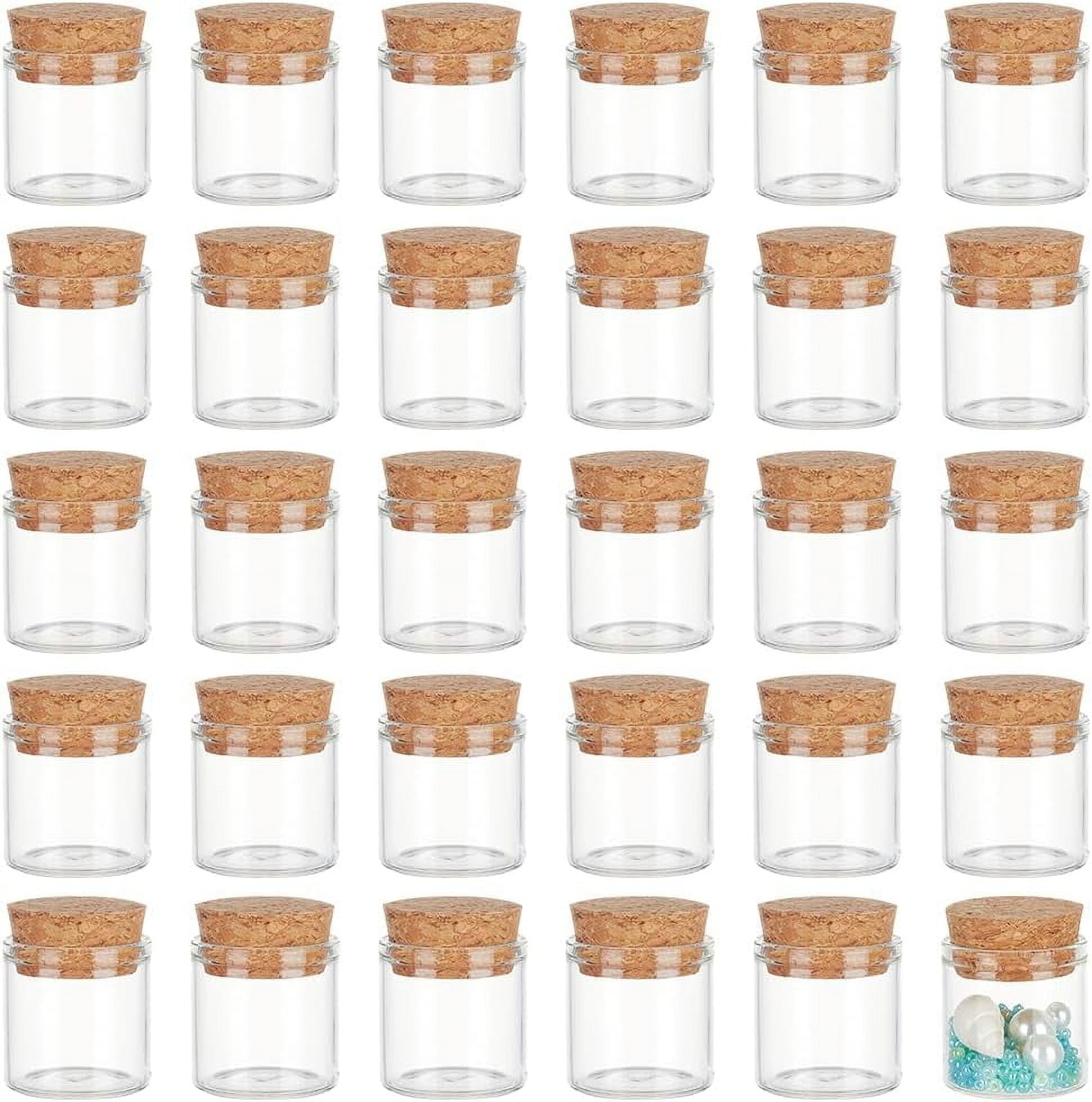 30PCS 12ml Glass Bottle with Cork Mini Transparent Glass Bottles Wish ...