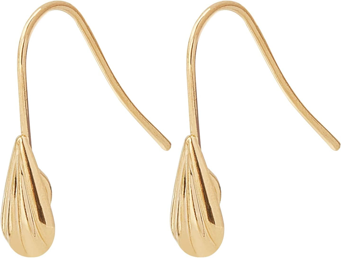 30PCS 18K Gold Plated Sheel Leverback Earring Hooks Ear Wires with ...