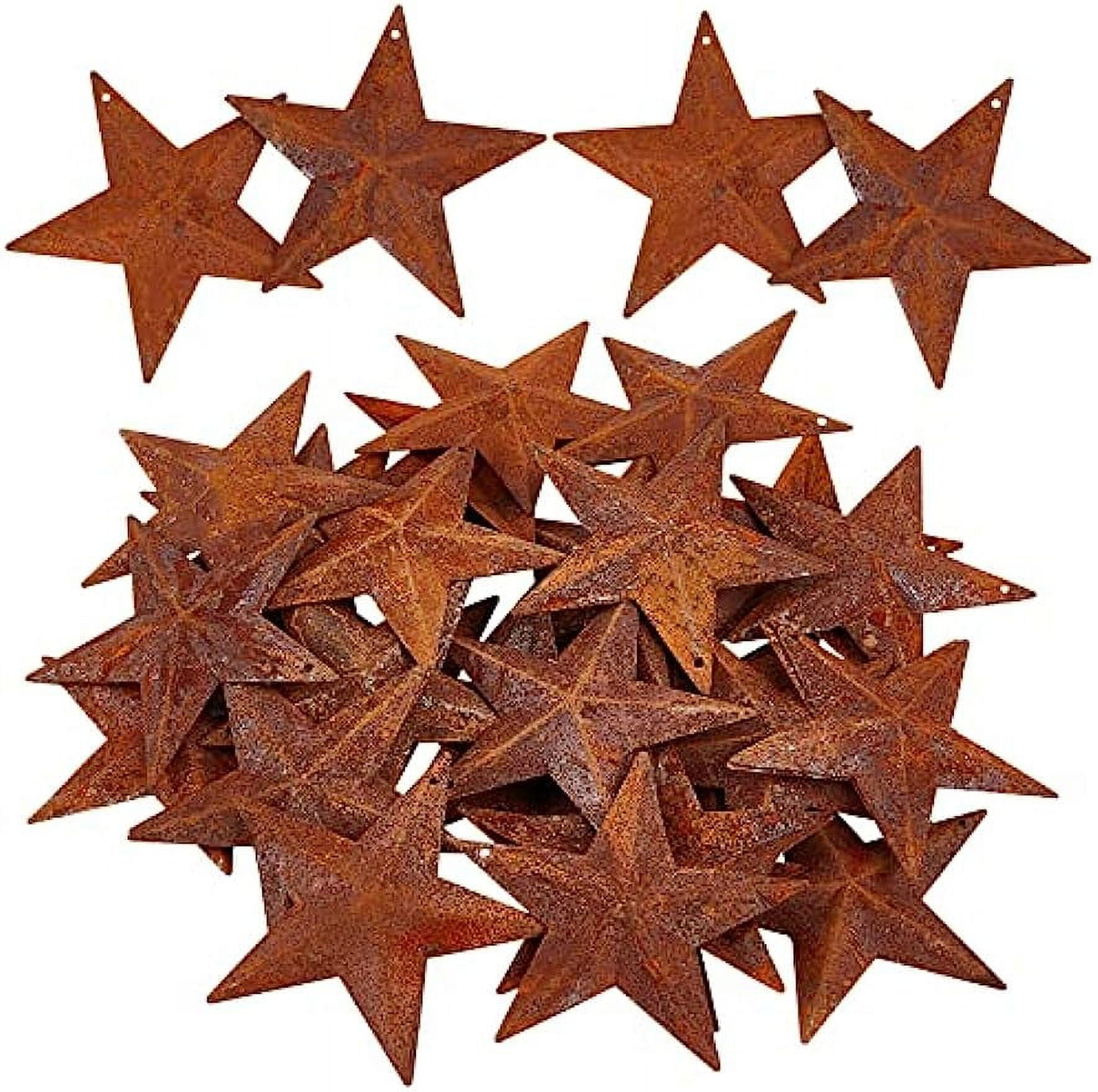 30PCS 2.5 Vintage Metal Barn Star Rusty Antique Primitives Tin Steel ...