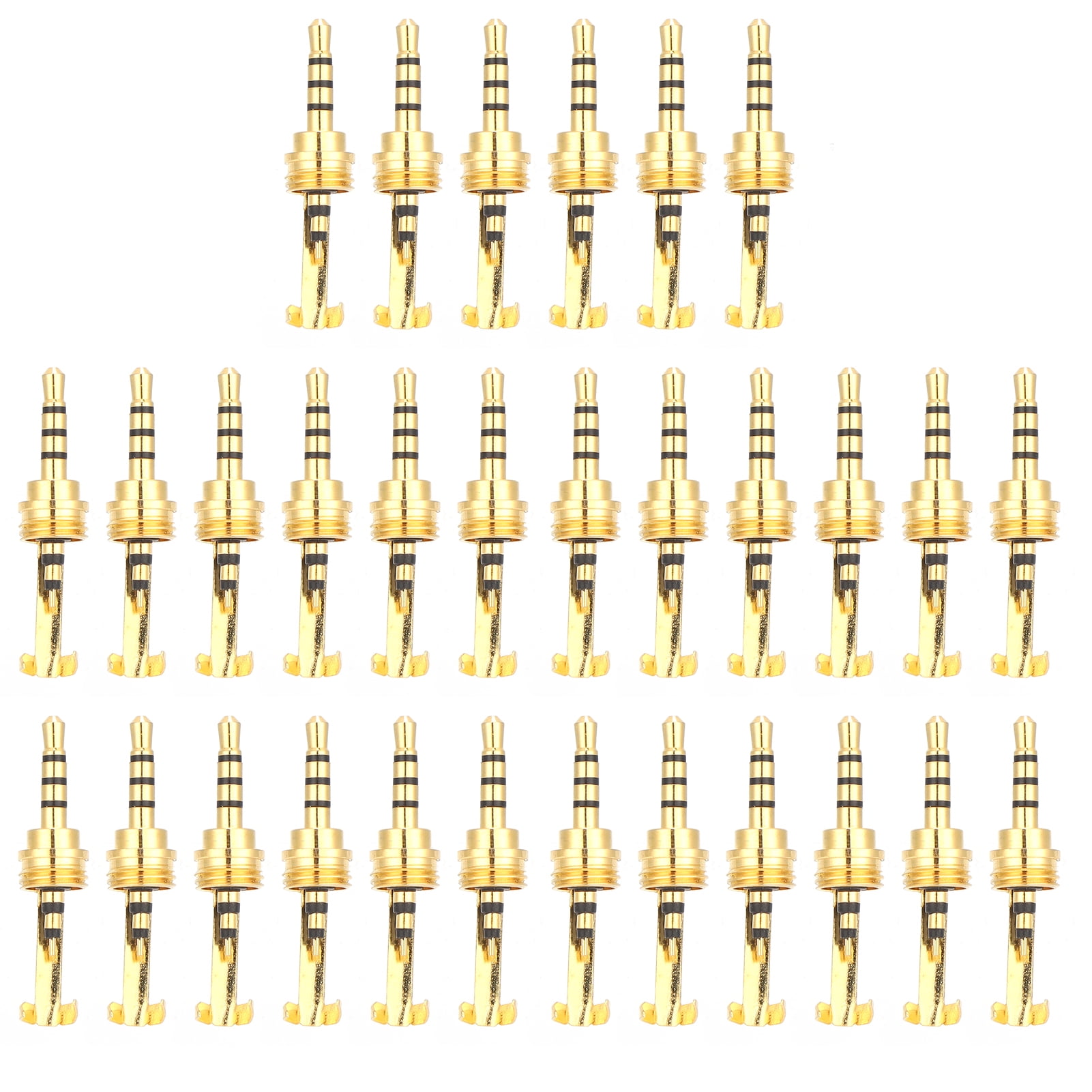 30PCS 2.5mm 4 Pole Balanced Plug with Cable Clamp Female Seat Headphone ...