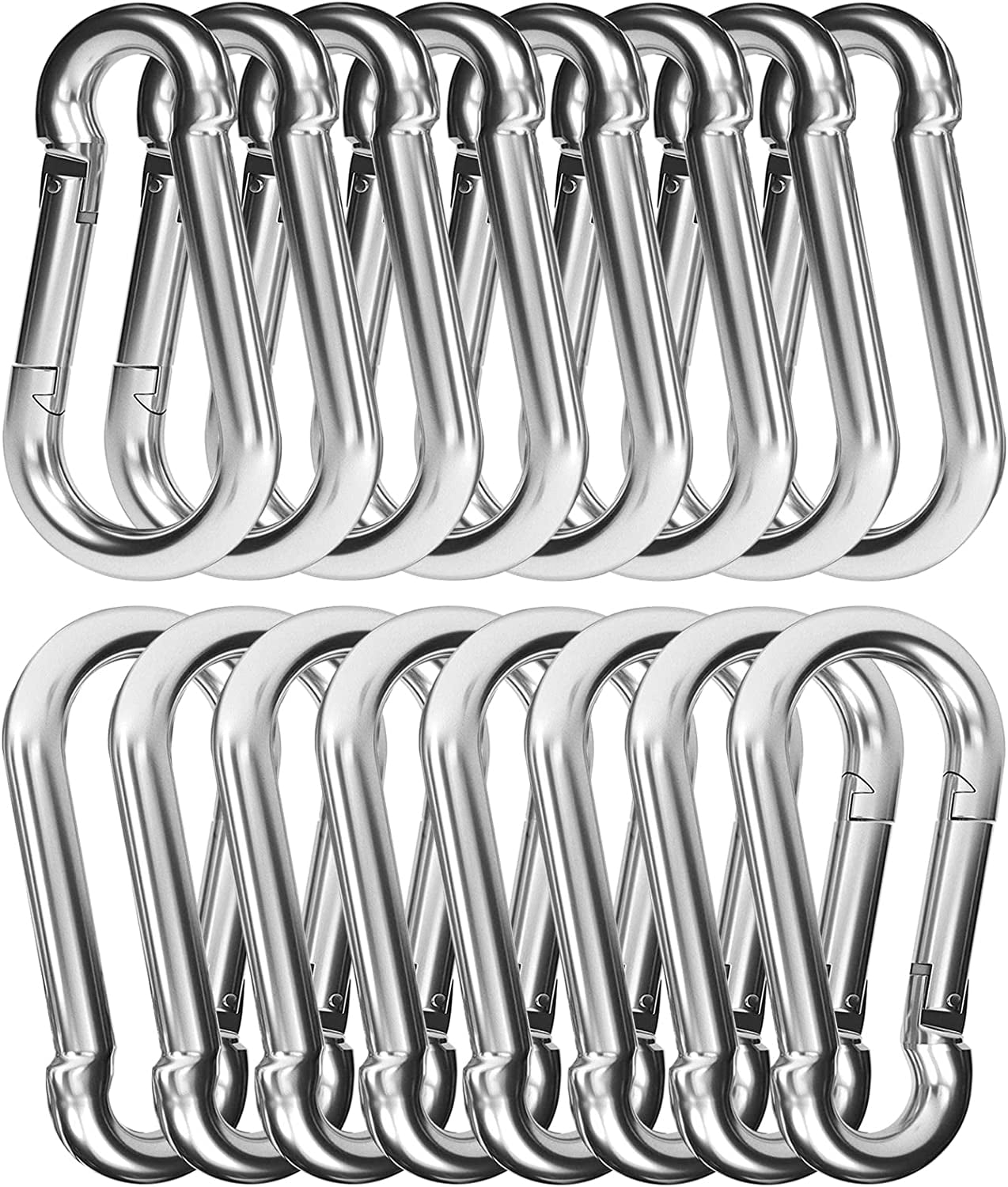 30PCS 3" Heavy Duty Spring Snap Hook, M8 5/16" Galvanized Steel Snap ...