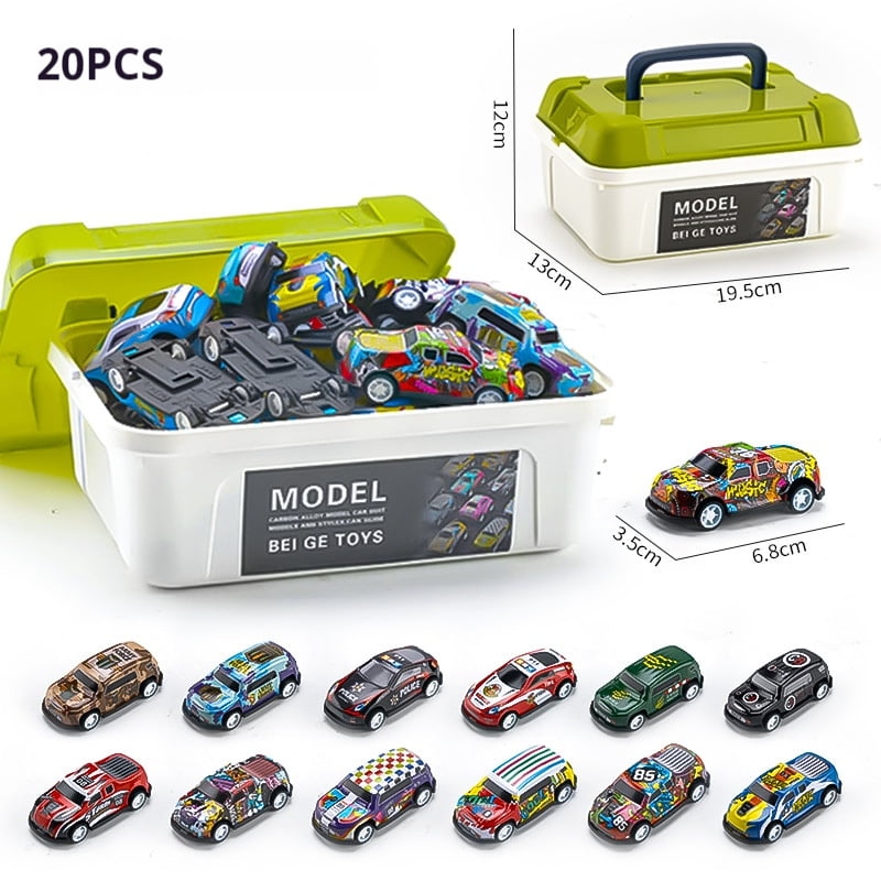 30PCS 50PCS Mini Alloy Car Model Set with Storage Box Diecast Cars Toys ...