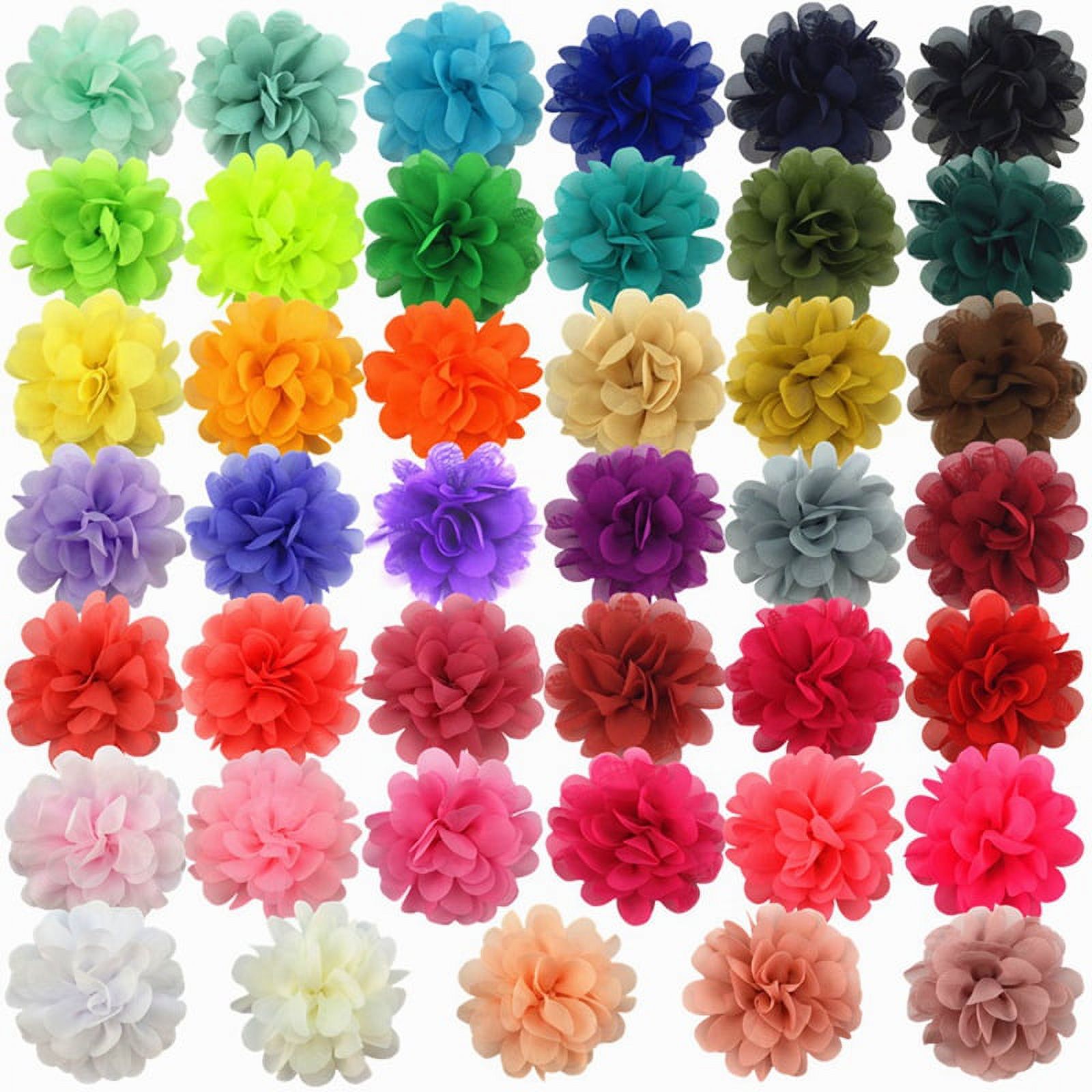 30PCS 7CM Chiffon Gauze Flower Artificial Fabric Silk Flower for DIY ...
