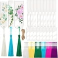 30PCS Acrylic Bookmark Blanks, Clear Craft Bookmarks with Tassels,for ...