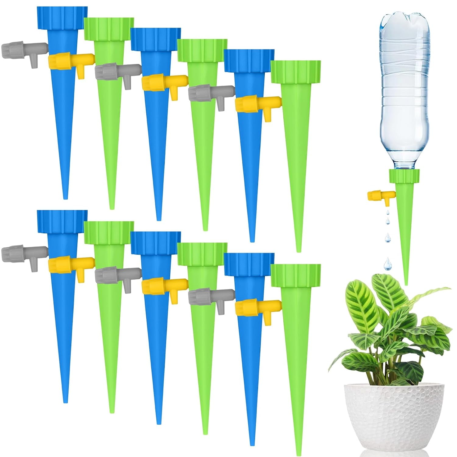 30PCS Adjustable Self Watering Spikes, Plant Waterer, Automatic ...