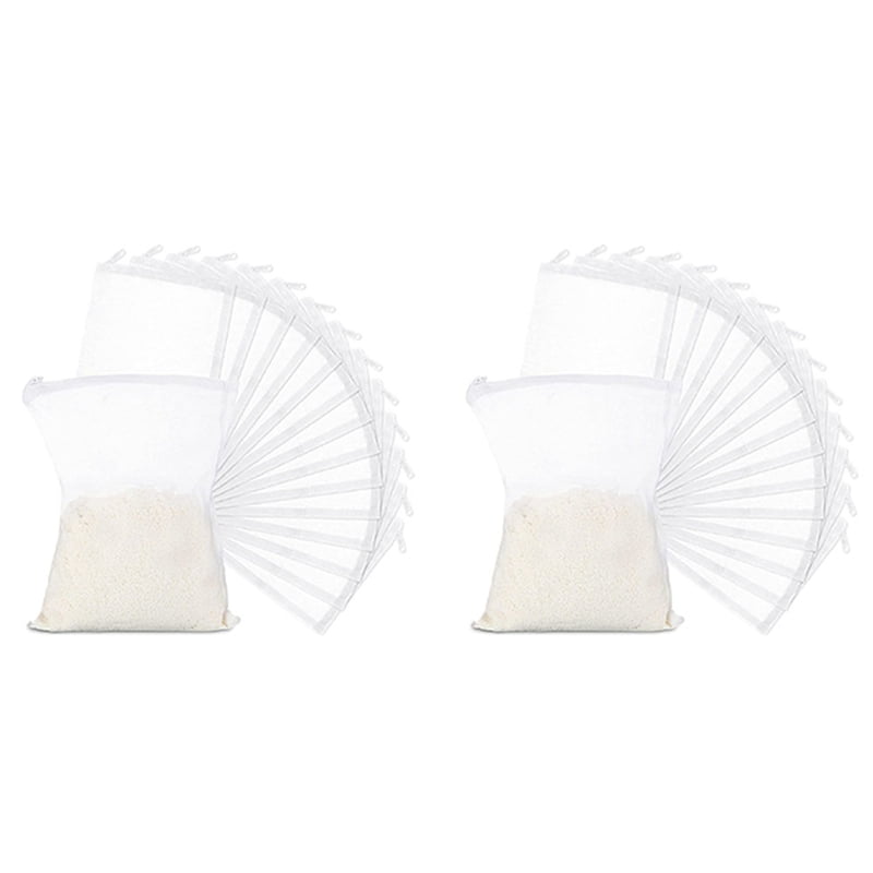 30PCS Aquarium Mesh Media Filter Bags, Nylon Media Filter Mesh Bags ...