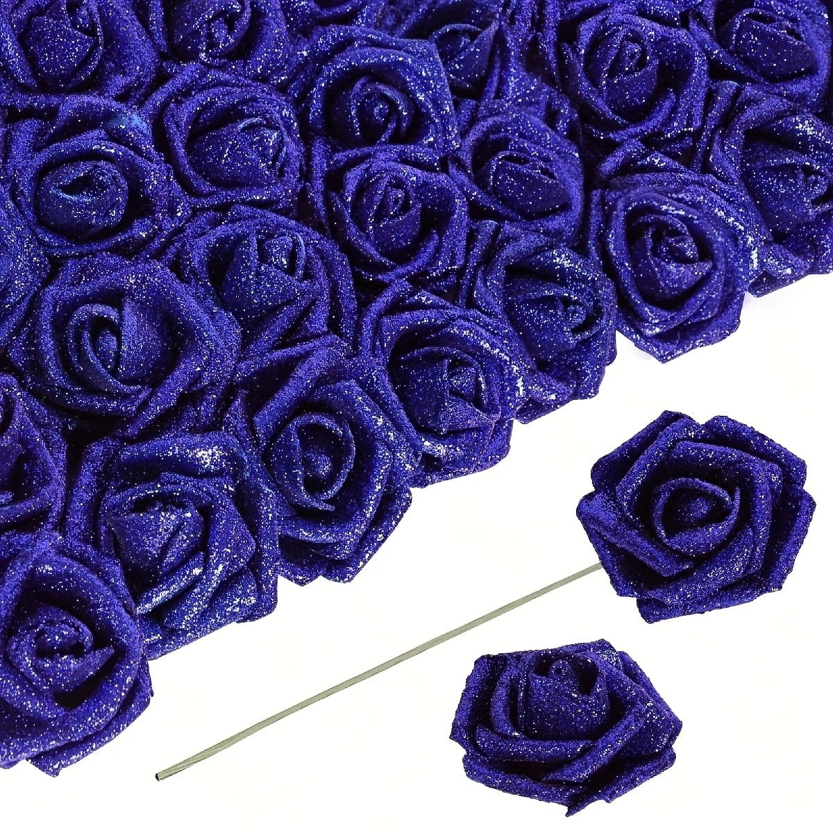 30PCS Artificial Flowers Gold Roses Artificial Flowers Glitter Roses 2 ...