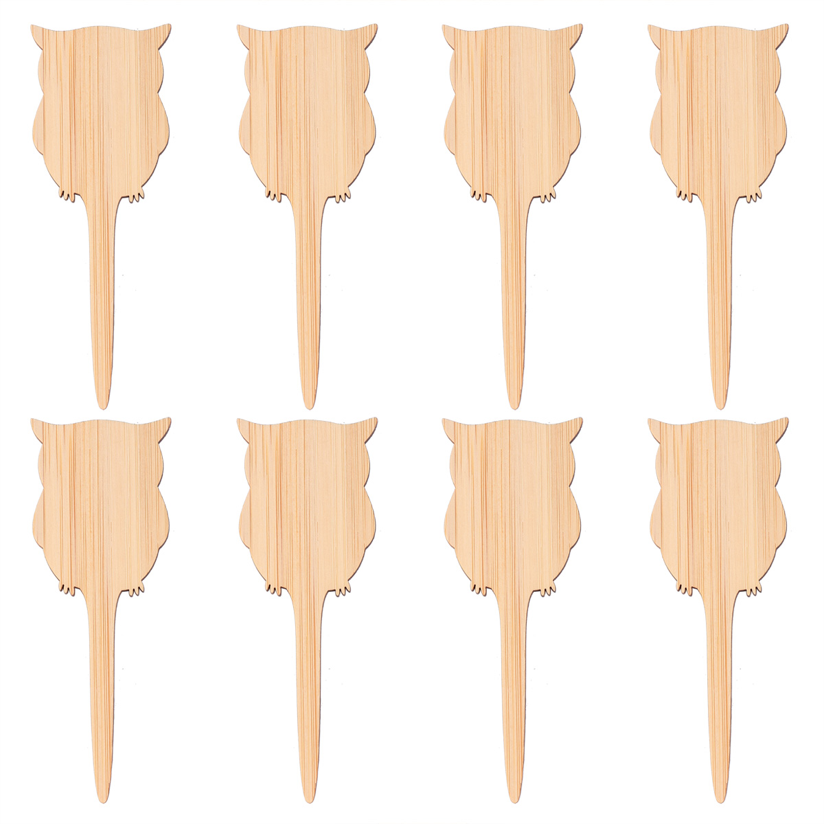 30PCS Bamboo Wood Plant Labels Floral Tag Soil Insert Nursery Garden ...