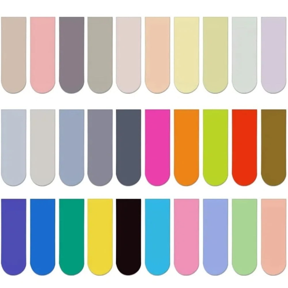 30PCS Magnetic Bookmarks, Solid Colorful Bookmarks, 6 x 2 cm/ 2.36 x 0. ...