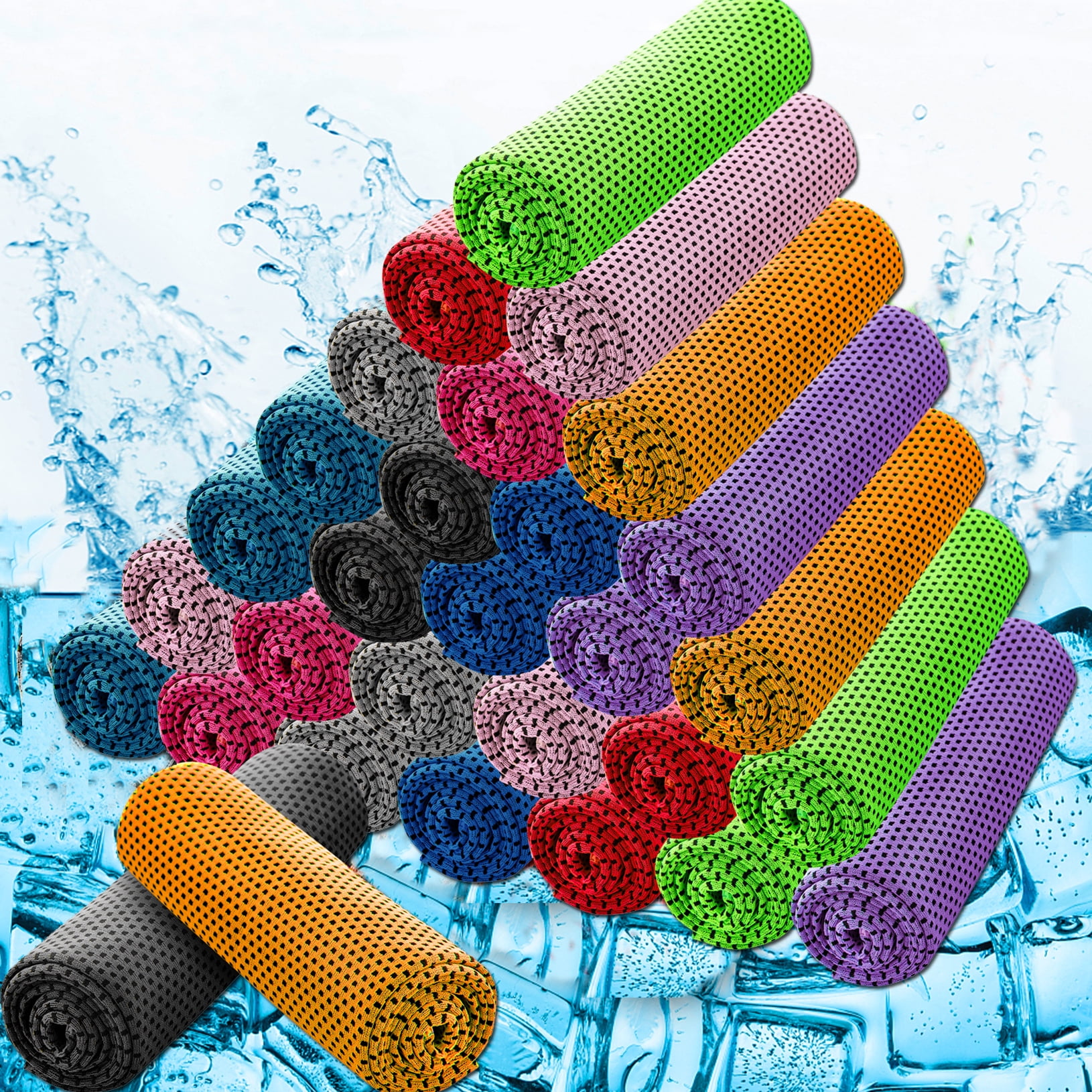30PCS Cooling Towels for Gym, Yoga, Running, Fitness, Camping, Outdoor ...