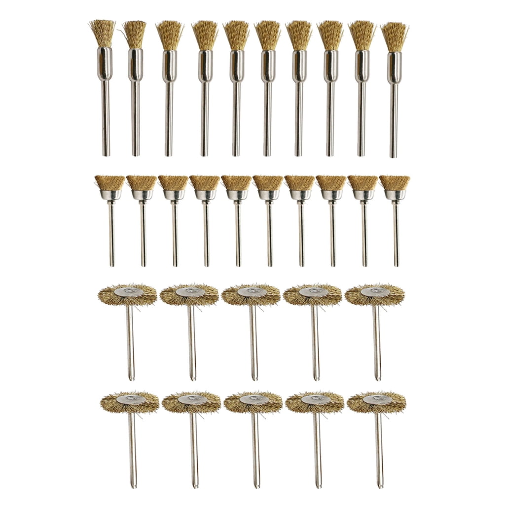 30PCS Copper Wire Brushes Set Brass Wire Wheels Pen Brush Kit ...