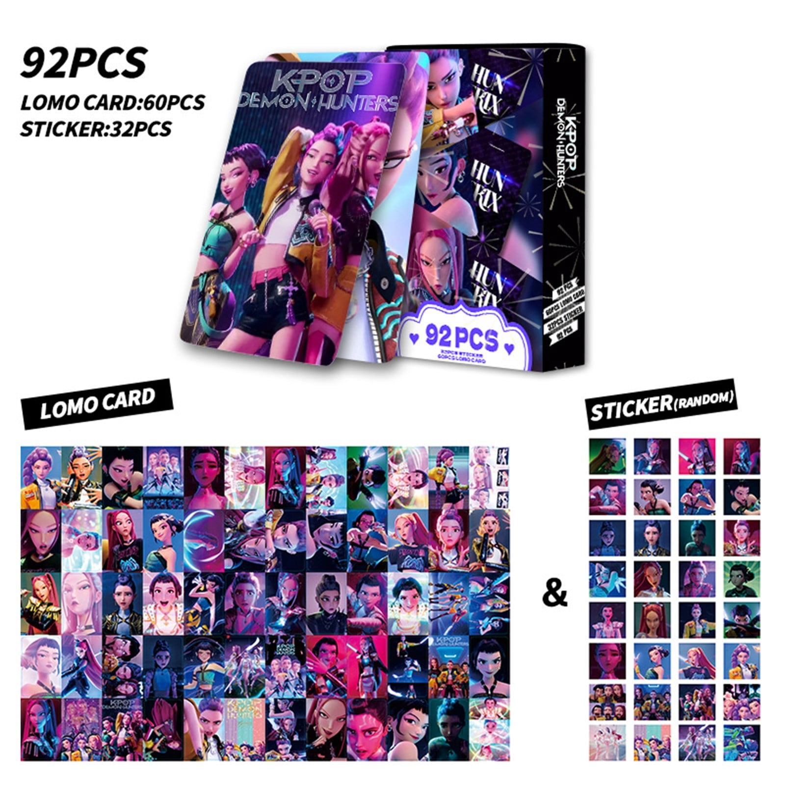 30PCS Demon Hunters Cards，Korean Idol Theme Blingbling Collectible ...