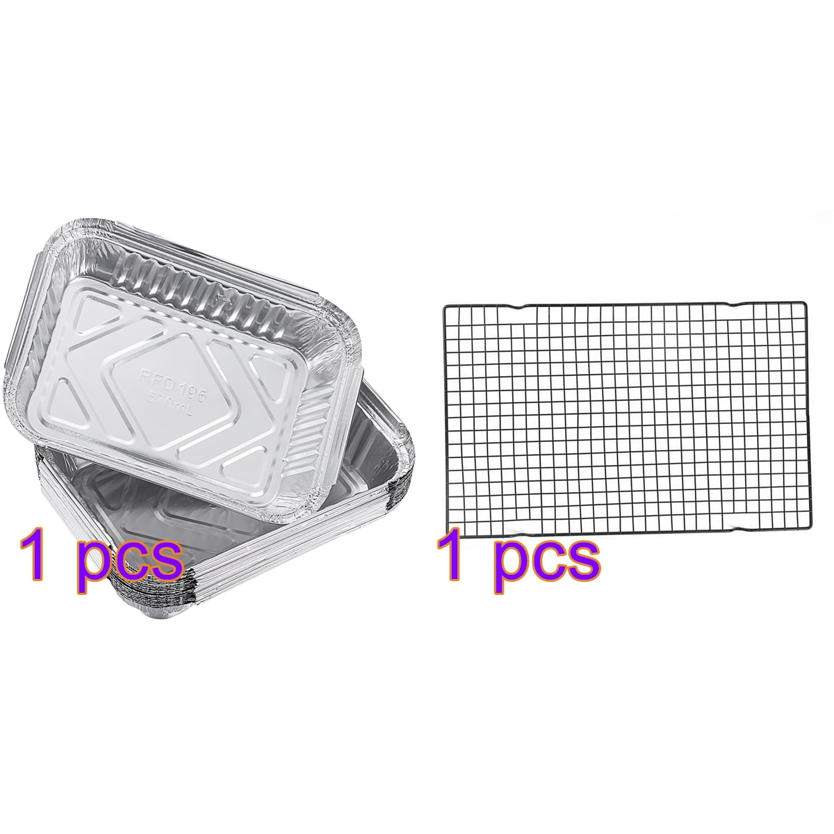 30PCS Disposable BBQ Drip Pan & Cooling Rack - Walmart.com
