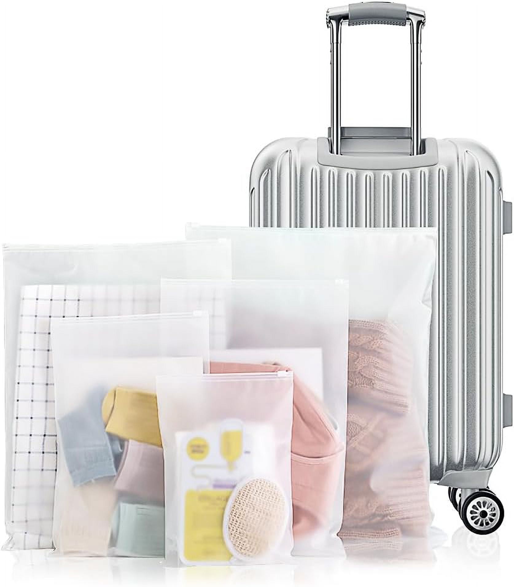 30PCS Frosted Travel Storage Bags for Clothes,Zip-lock Seal Storage ...