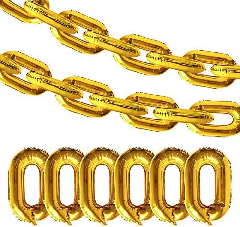 30PCS Gold Chain Balloons - 80s 90s Party Supplies Cosplay Props ...