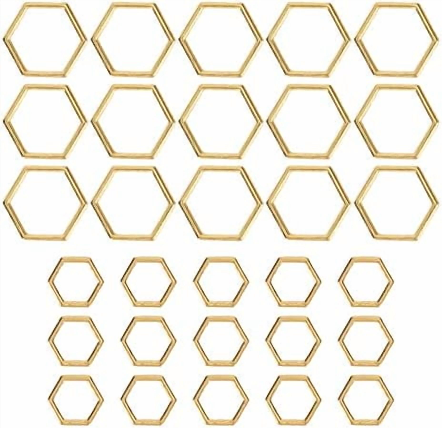 30PCS Hexagon Knitting Stitch Markers Lightweight Zinc Alloy Crochet ...