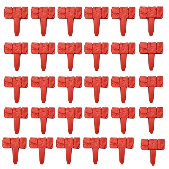 30PCS Imitation Stone Garden Fence, Stone-Look Lawn Edging Border for ...