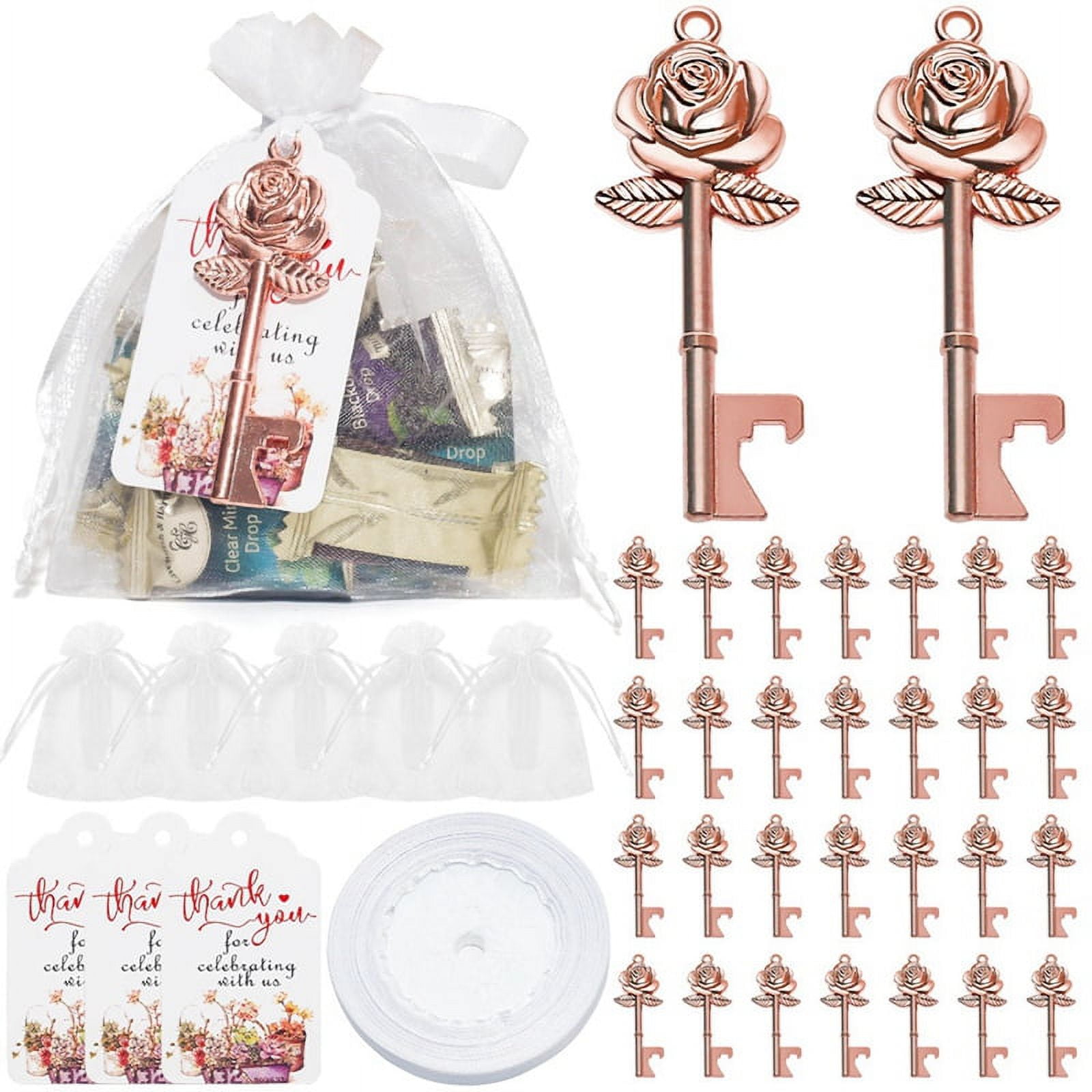 30PCS Key Bottle Opener Paper Card Marriage Wedding Decoration Bridal ...