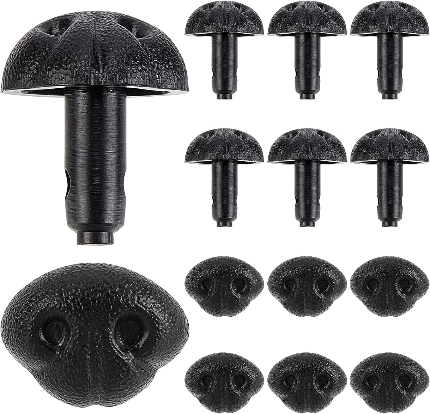 30PCS Large Plastic Matte Safety Noses Crochet Noses Sew Dog Nose Black ...