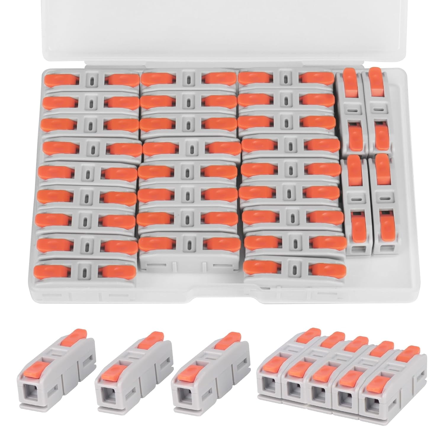 30PCS Lever Wire Connectors, Mini Quick Connectors Push-in, 1 in 1 Out ...