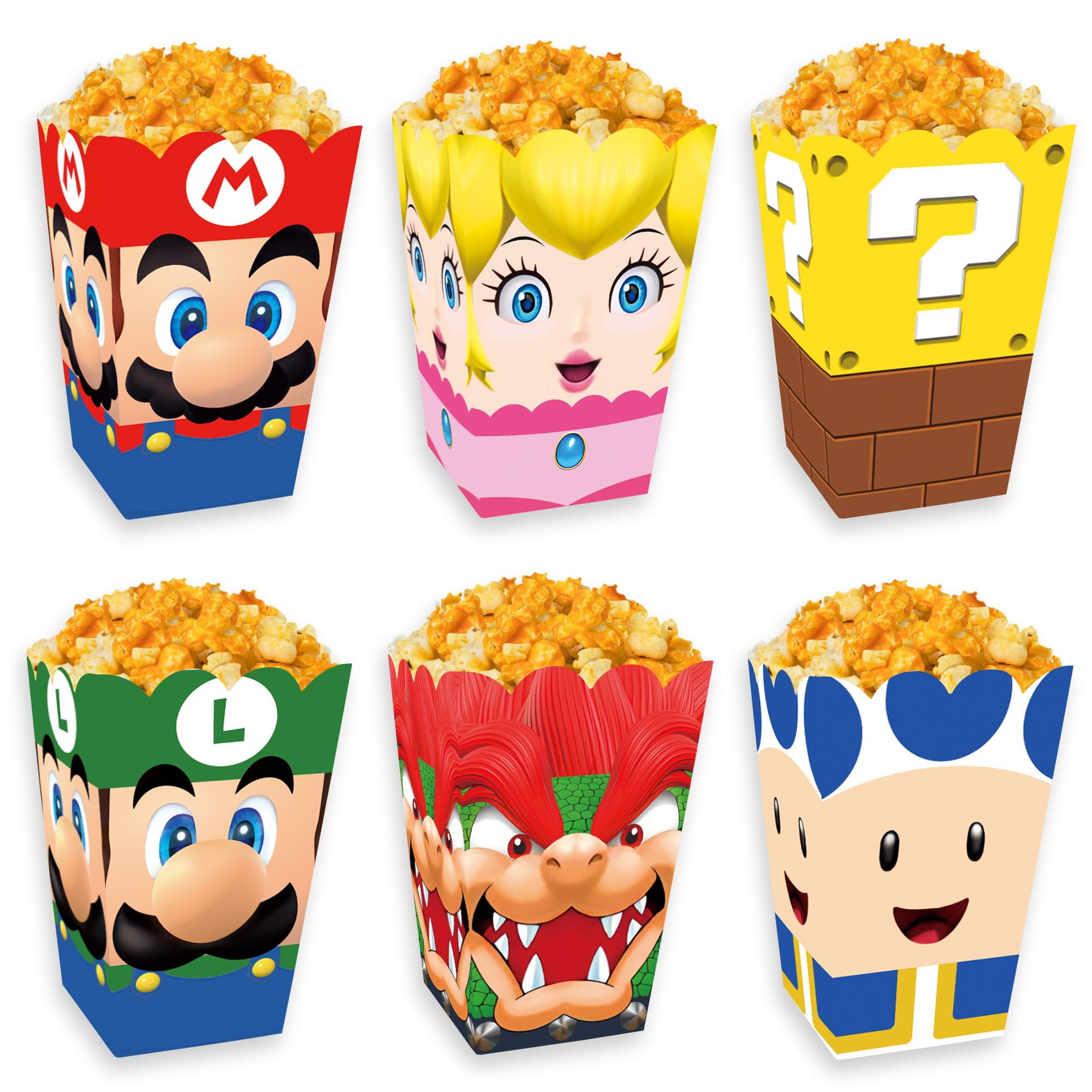 30PCS Mario Birthday AJH3 Party Supplies, Mario Party Snack Box ...