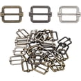 30PCS Metal Buckles Adjustable Slide Tri-Glide Rectangle Adjuster for ...