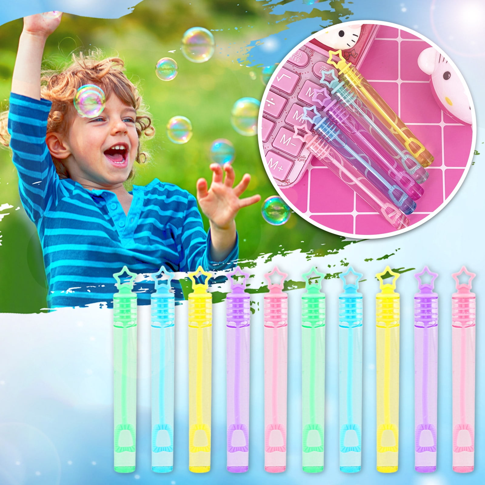 30PCS Mini Bubble Wands Bulk - Colorful Bubble Party Favors for Kids ...