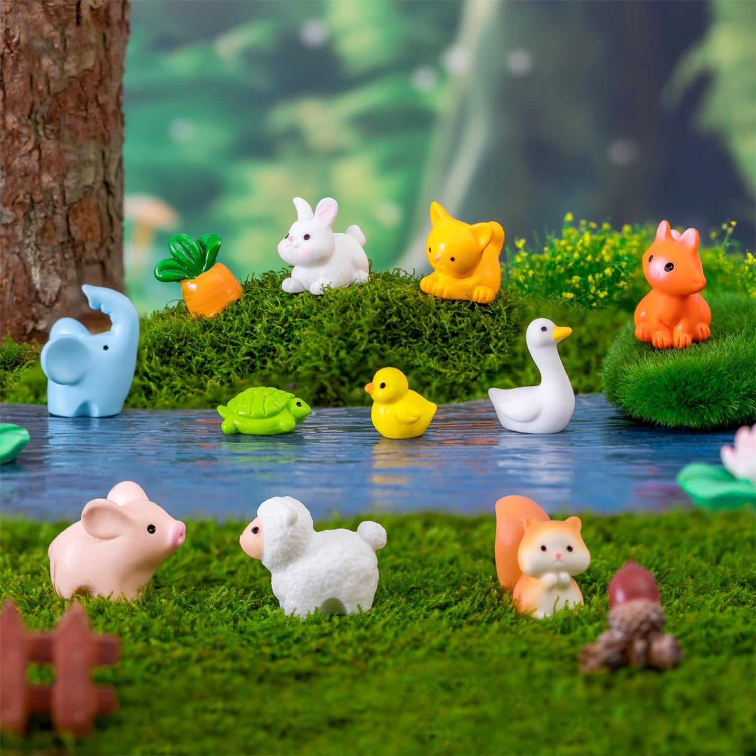 30PCS Mini Resin Animals Figures, Tiny Animal Miniature Garden Decor ...