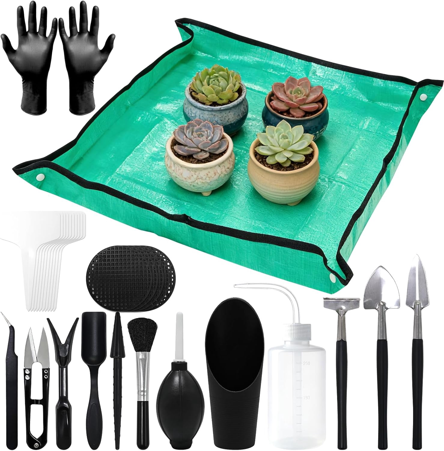 30PCS Mini Succulent Gardening Tools Set with 19.7" Waterproof ...