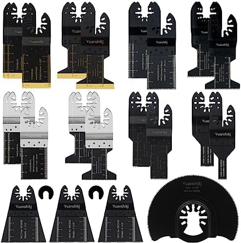30PCS Mix(Titanium+Bi-Metal) Metal Wood Plastics Universal Oscillating ...