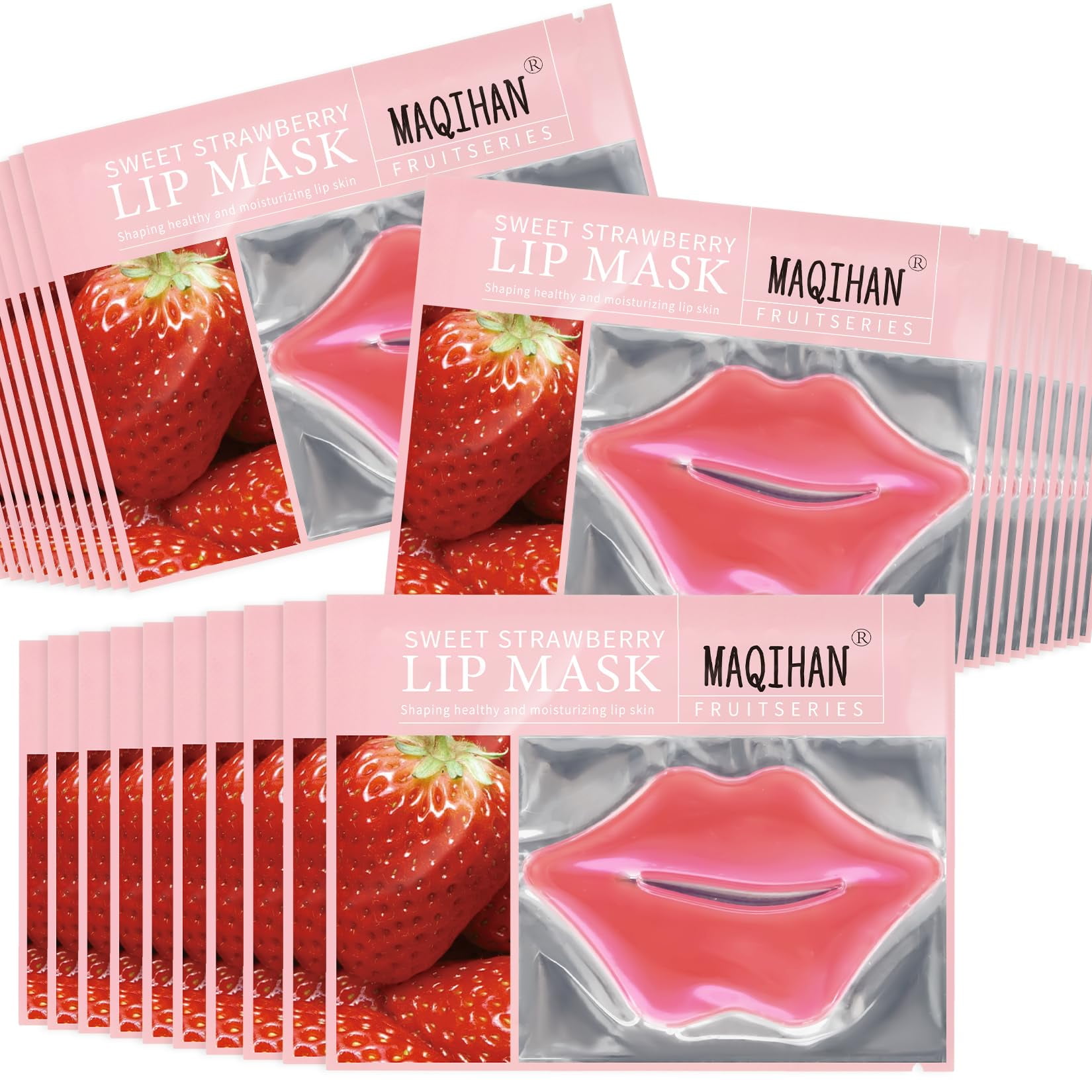 30PCS Moisturizing Lip Mask SAF21 - Pink Lip Patches for Spa Daily ...