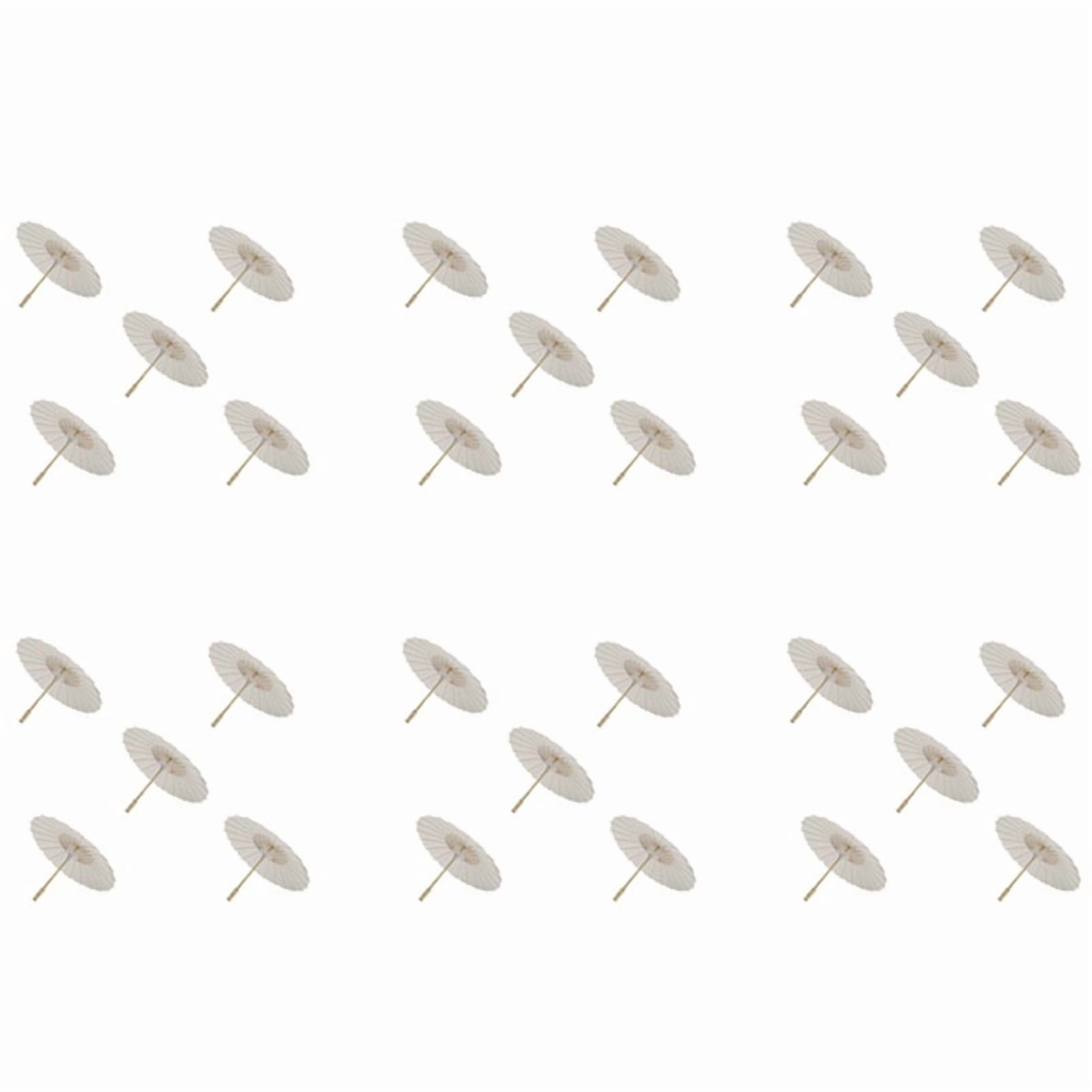 30PCS Paper Parasol 60Cm Beach Umbrella White DIY Umbrella Photography ...