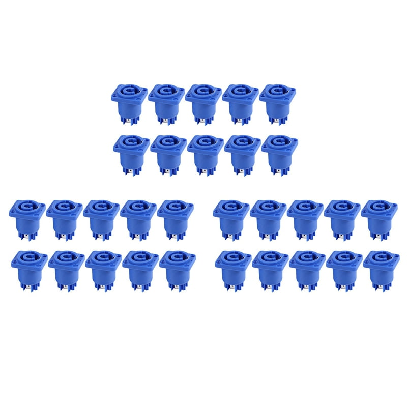 30PCS Powercon Connector 3 Pins 20A 250V Power Speaker Panel Socket ...